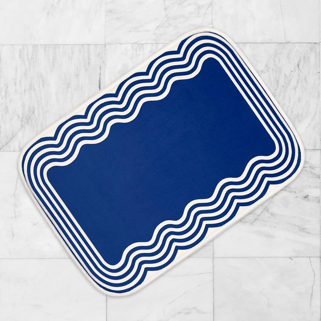Wavy Border Bath Mat | Dorm Essentials – Dormify