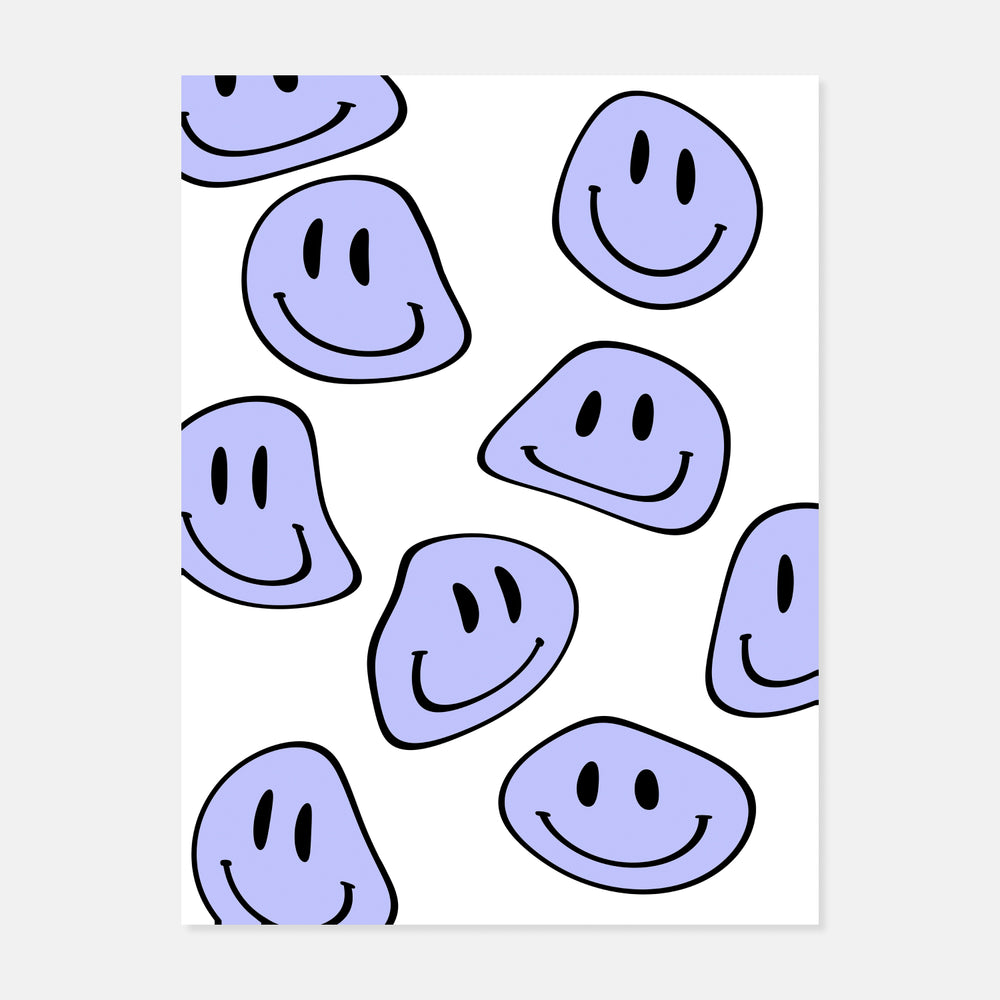 Distorted Smiley Faces Print by Frieda Print Designs | Dorm Essentials ...
