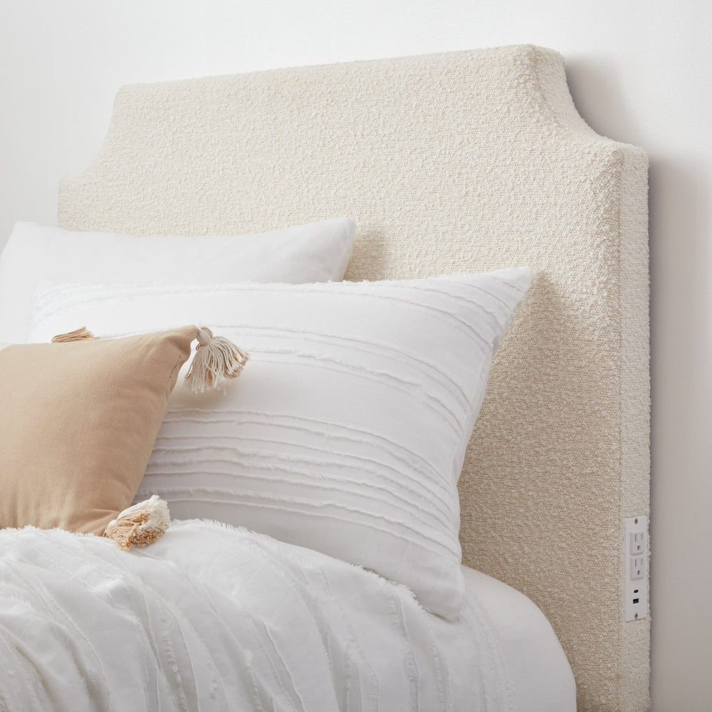 Jordyn Charging Boucle Headboard | Dorm Essentials – Dormify