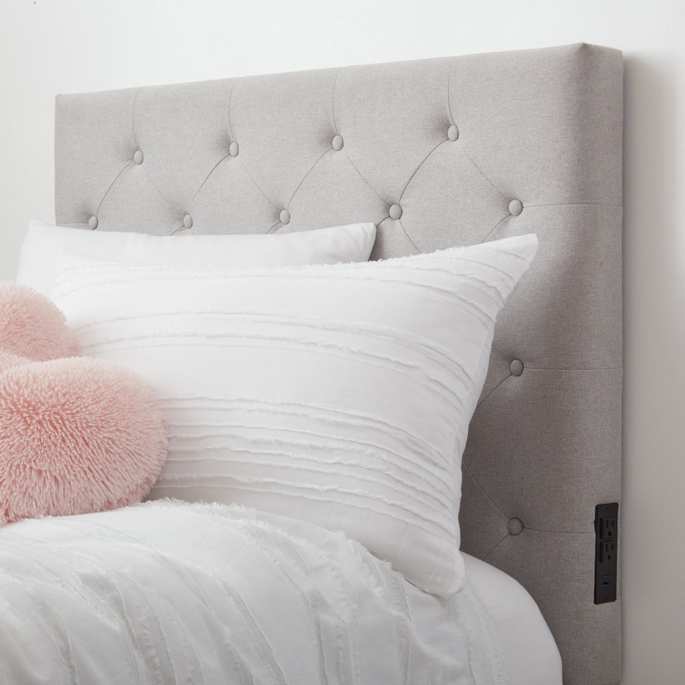 Harlow Charging Tufted Headboard | Dorm Essentials – Dormify