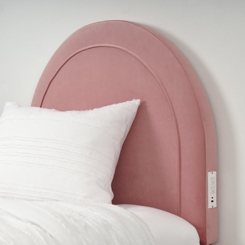 Riley Charging Round Headboard | Dorm Essentials – Dormify