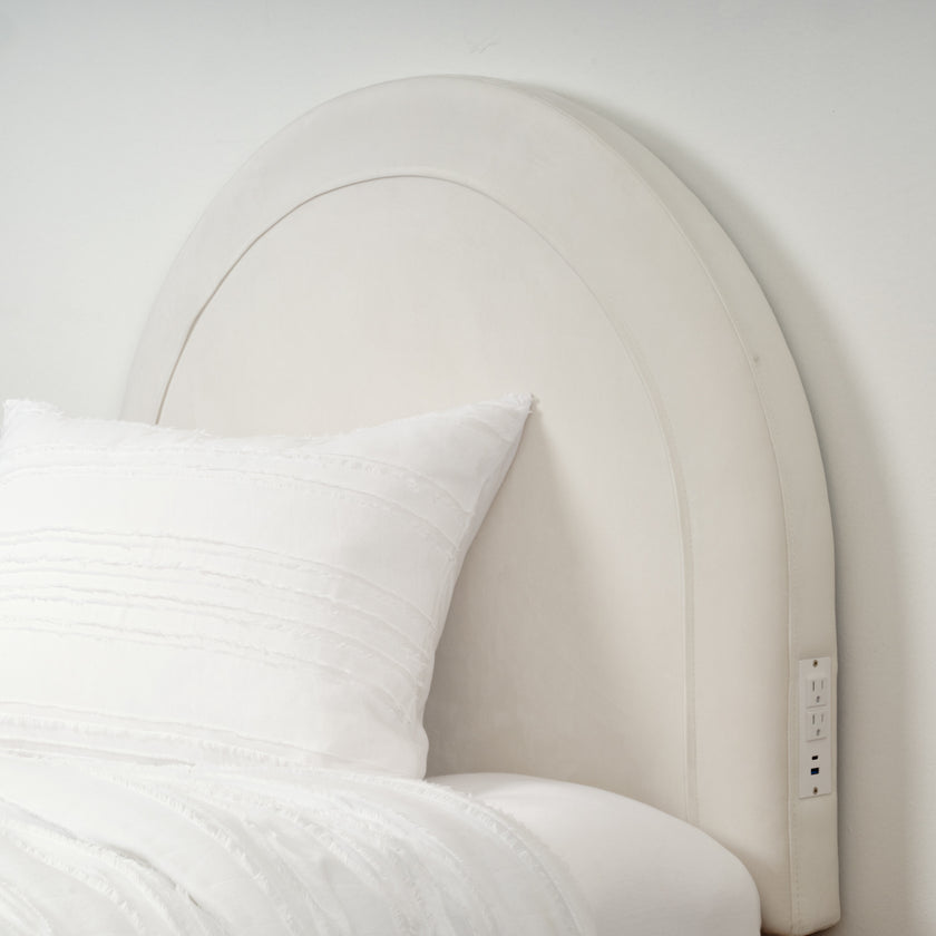 Riley Charging Round Headboard | Dorm Essentials - Dormify