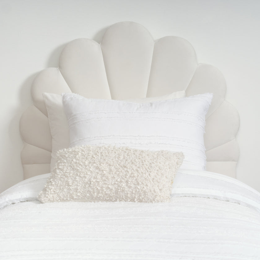 Ella Charging Shell Headboard | Dorm Essentials - Dormify