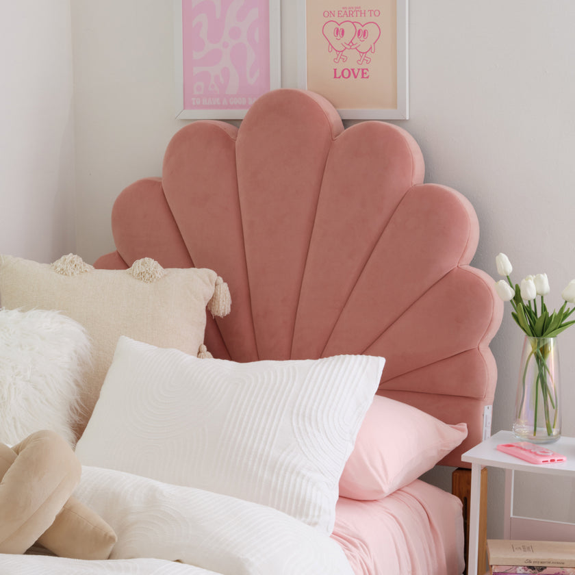 Ella Charging Shell Headboard | Dorm Essentials - Dormify