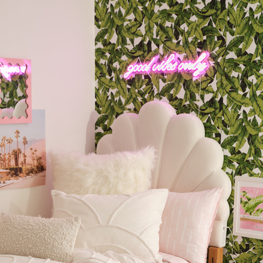 Good Vibes Only Neon Sign | Dorm Essentials - Hot Pink - Dormify