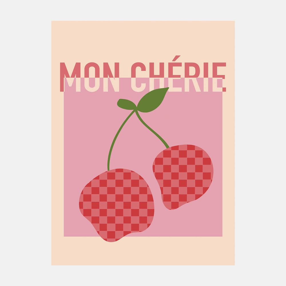 Mon Cherie Cherries Print by Renee K. Art | Dorm Essentials - 18" x 24 ...