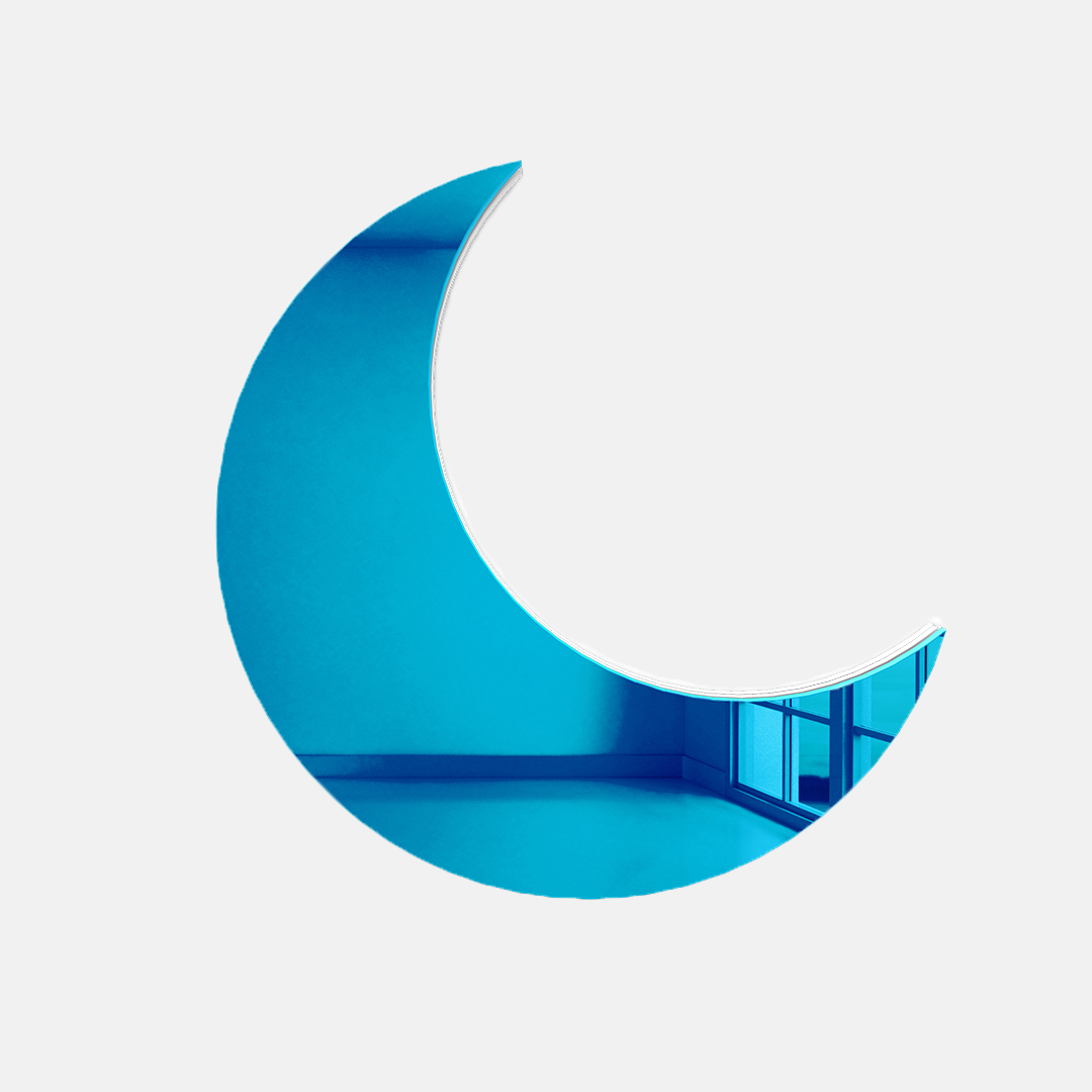 Blue Crescent Moon Clipart